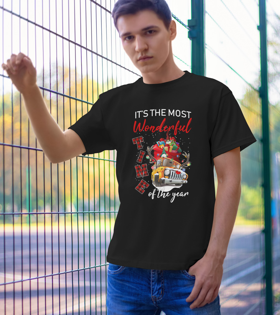 It's The Most Wonderful Time Of The Year Christmas Truck With Gifts T-Shirt