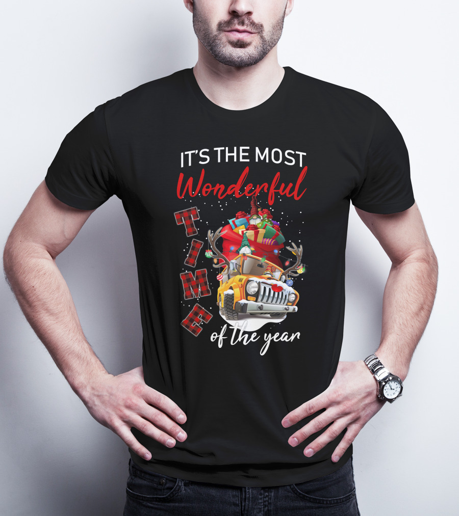It's The Most Wonderful Time Of The Year Christmas Truck With Gifts T-Shirt
