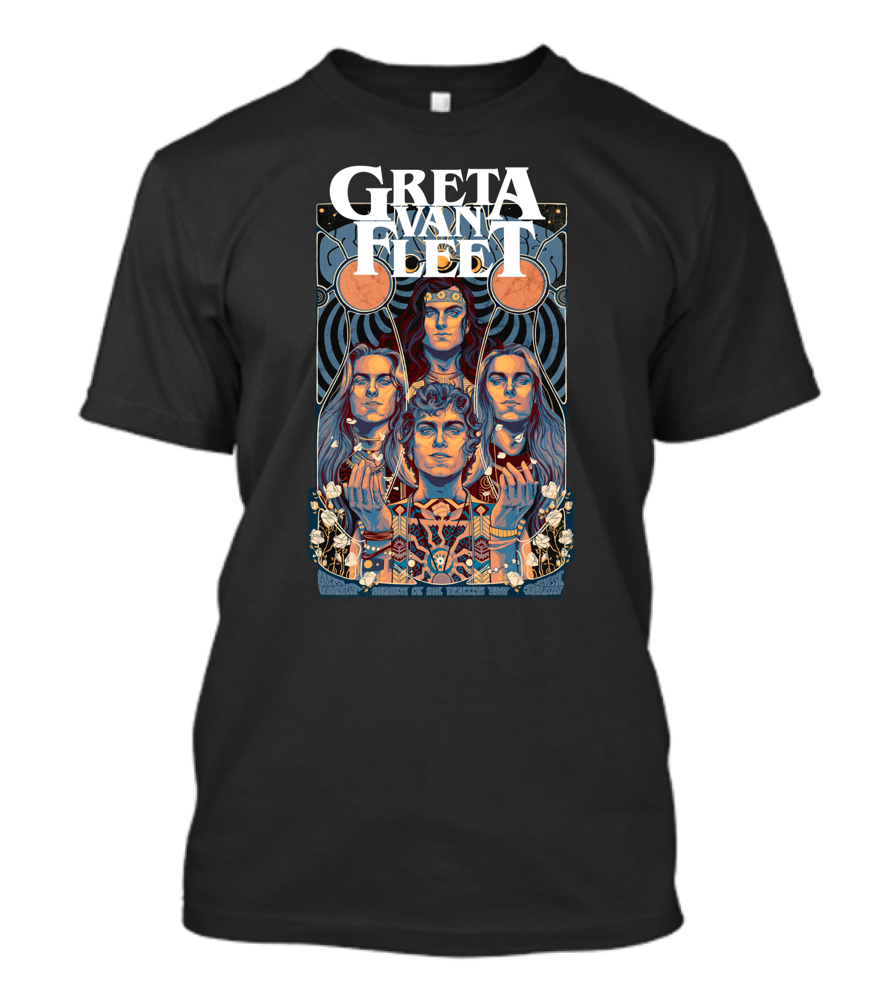Greta Van Fleet Vintage Psychedelic Band T-Shirt