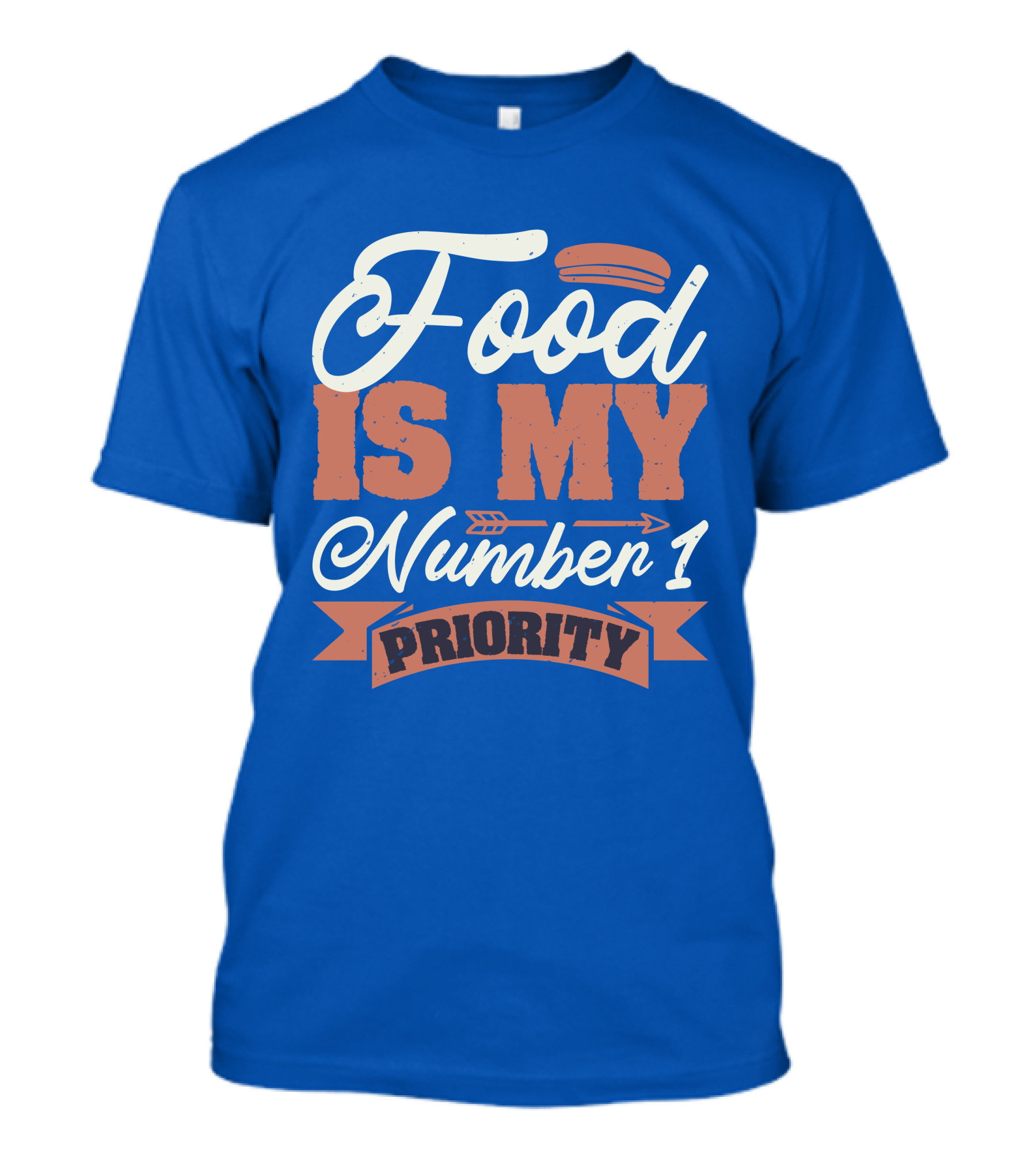 Food Is My Number 1 Priority Hotdog Arrow Banner T-Shirt