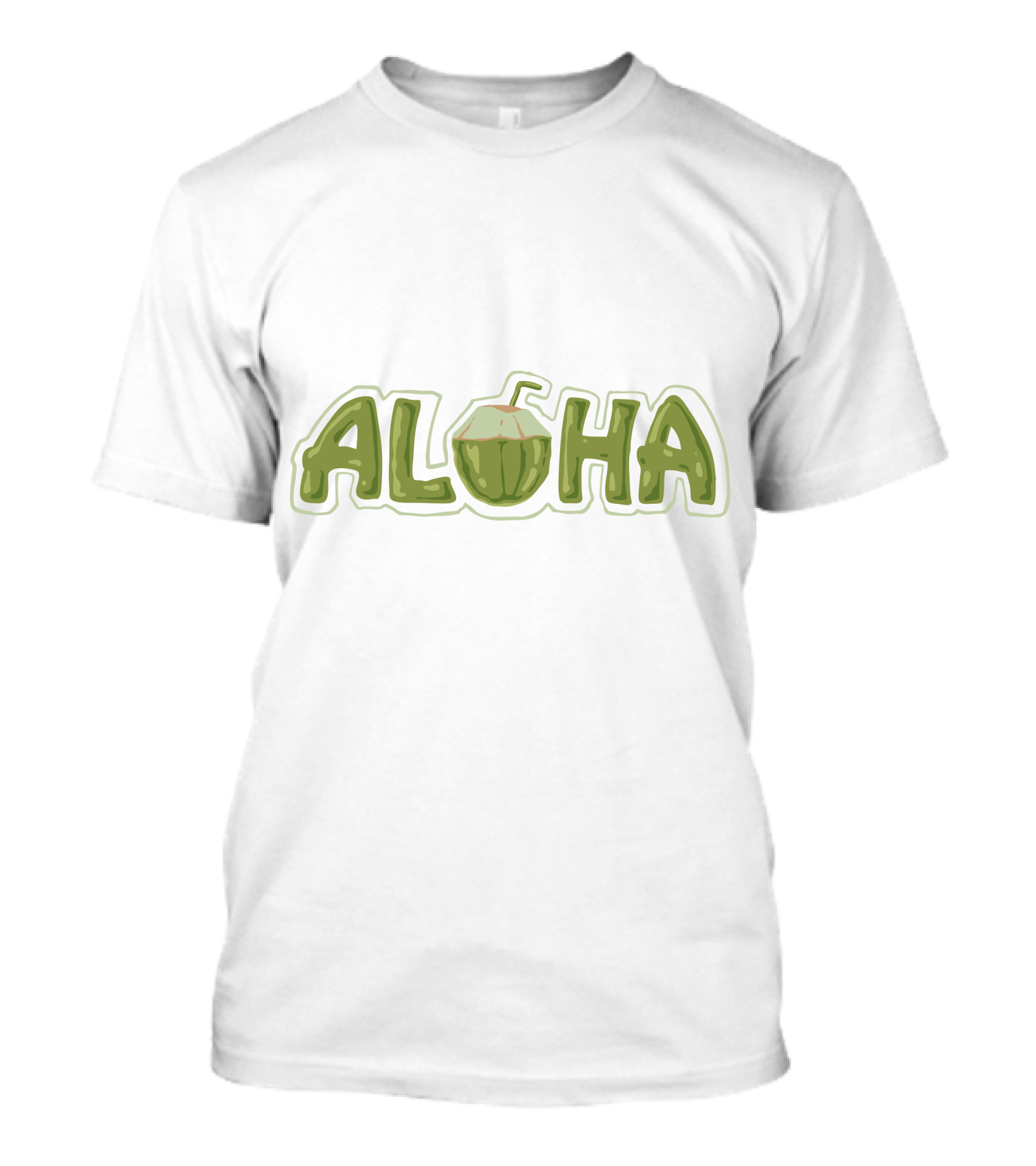 Aloha Coconut Hawaii Beach Surf Summer Wave T-Shirt