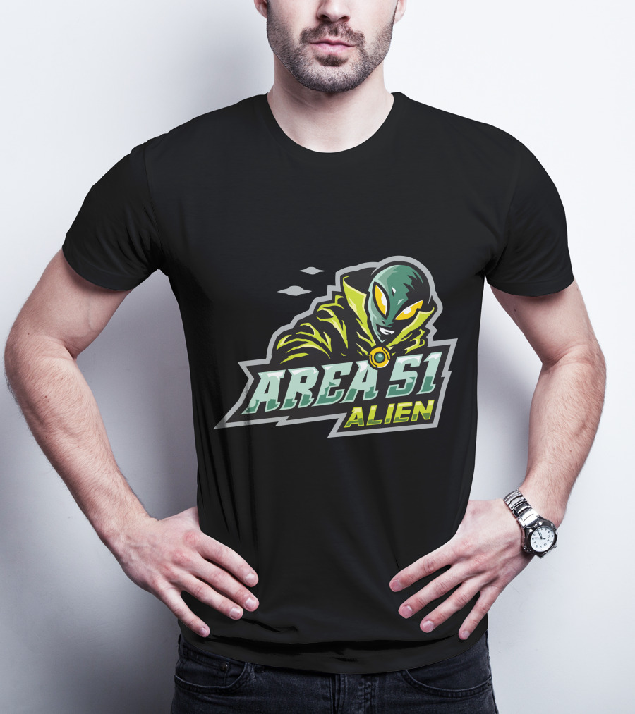 Area 51 Alien E Sport Halloween Witch Alien T-Shirt