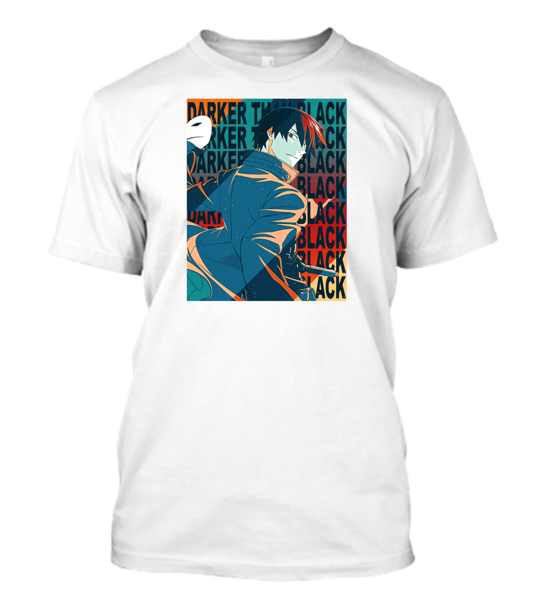 Darker Than Black Anime Character Mask T-Shirt