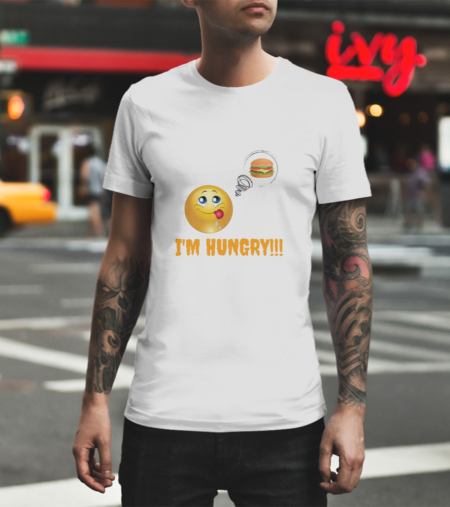 I'M HUNGRY Emoji Burger Craving T-Shirt