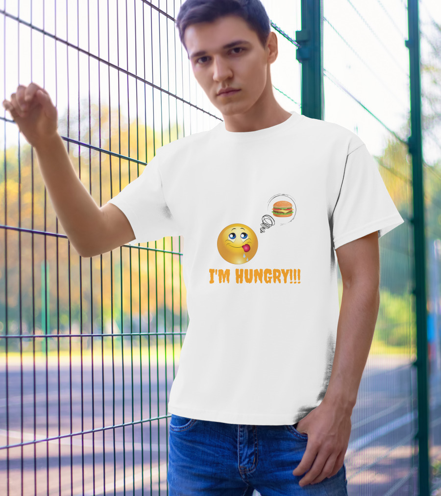 I'M HUNGRY Emoji Burger Craving T-Shirt