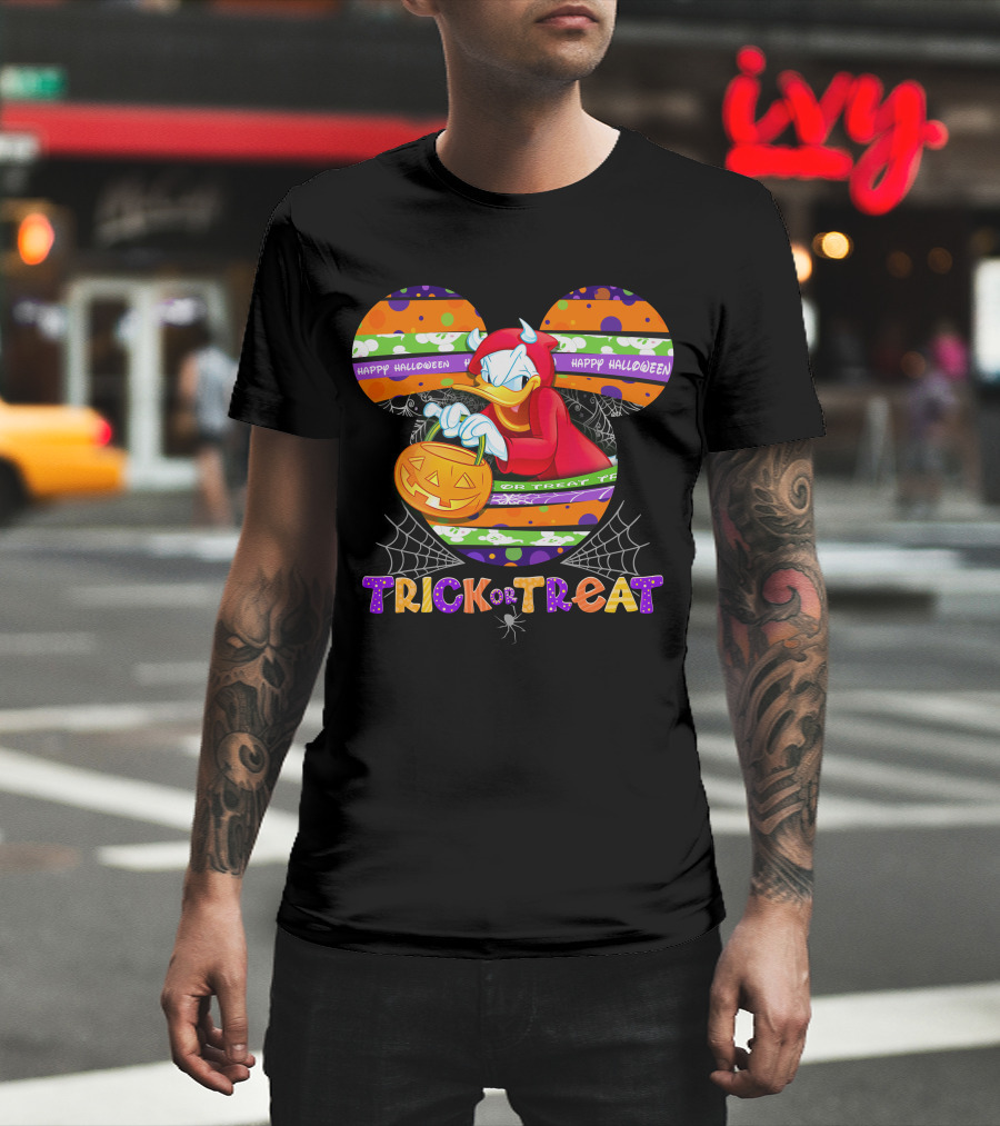 Happy Halloween Trick Or Treat Donald Duck T-Shirt