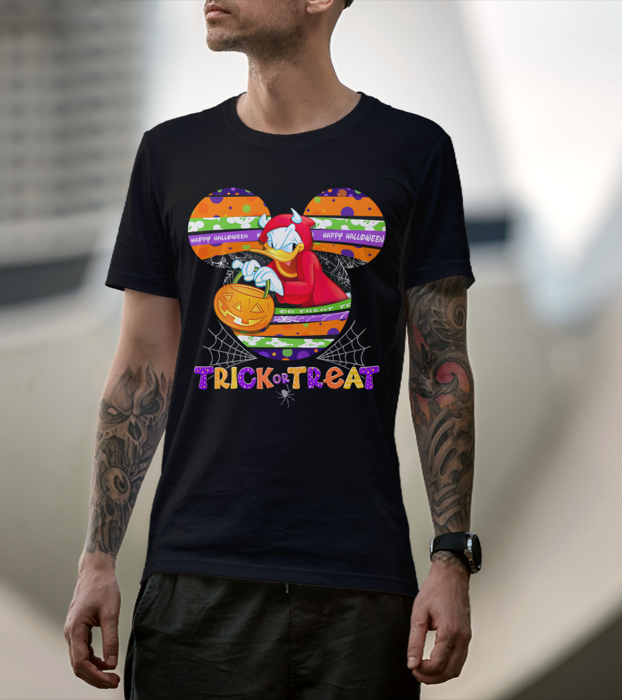 Happy Halloween Trick Or Treat Donald Duck T-Shirt