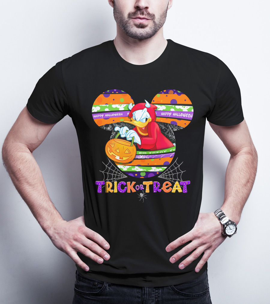 Happy Halloween Trick Or Treat Donald Duck T-Shirt