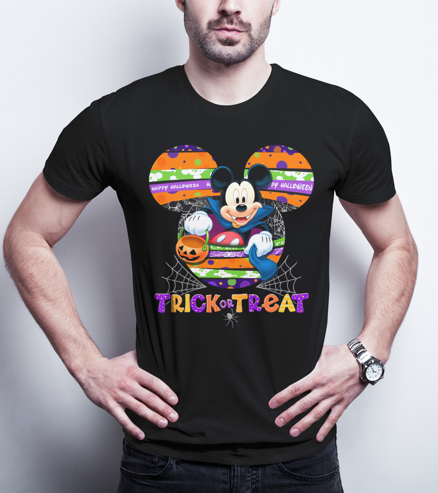 Happy Halloween Mickey Trick Or Treat T-Shirt