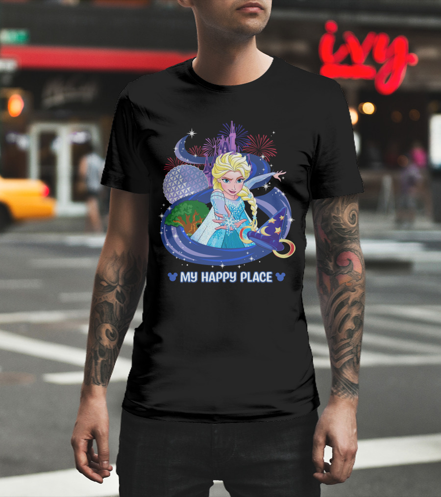 Elsa My Happy Place Disney Frozen Magic Fantasyland T-Shirt