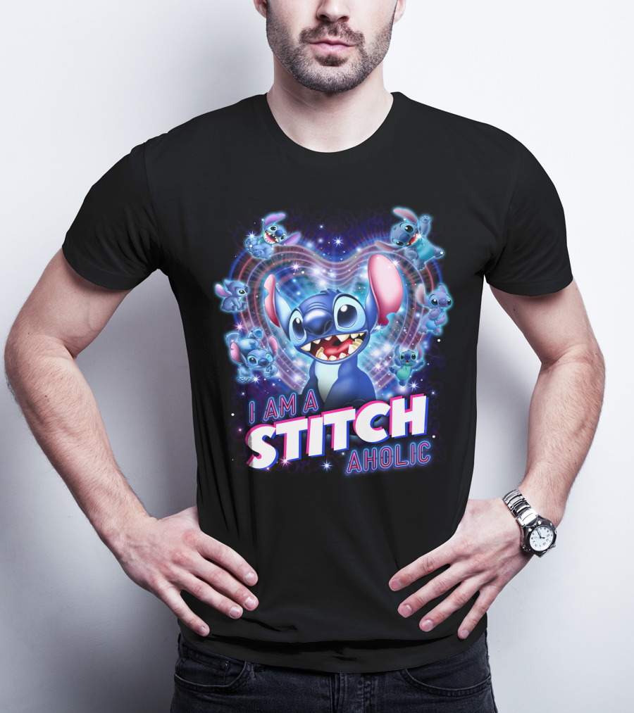 I Am A Stitch Aholic Lilo And Stitch Fan T-Shirt