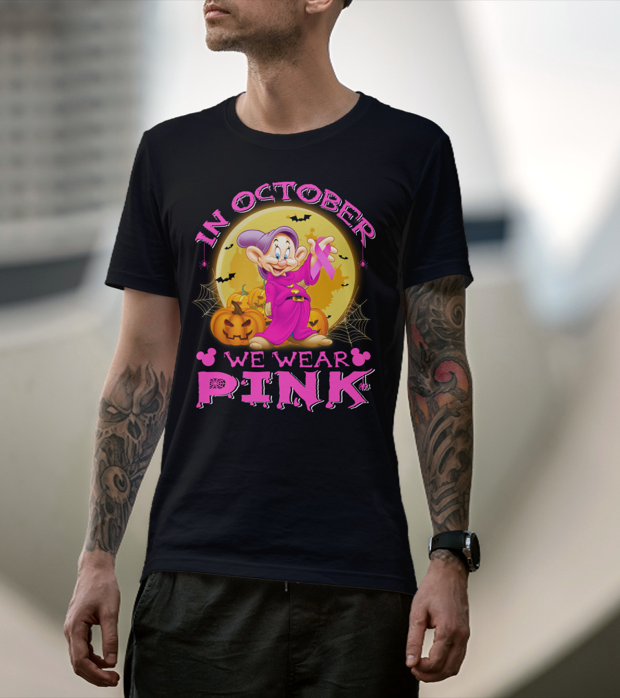 In October We Wear Pink Dopey Halloween T-Shirt