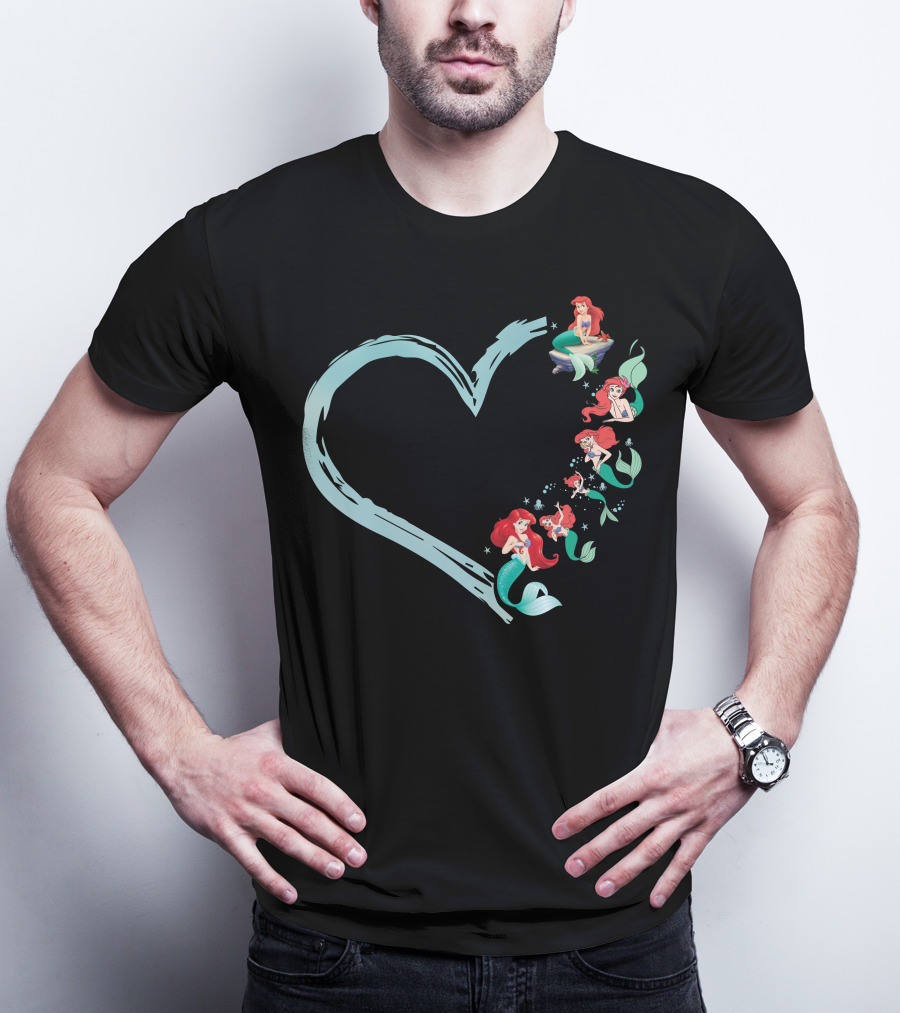 Heart-Shaped Ariel Mermaid Variations T-Shirt