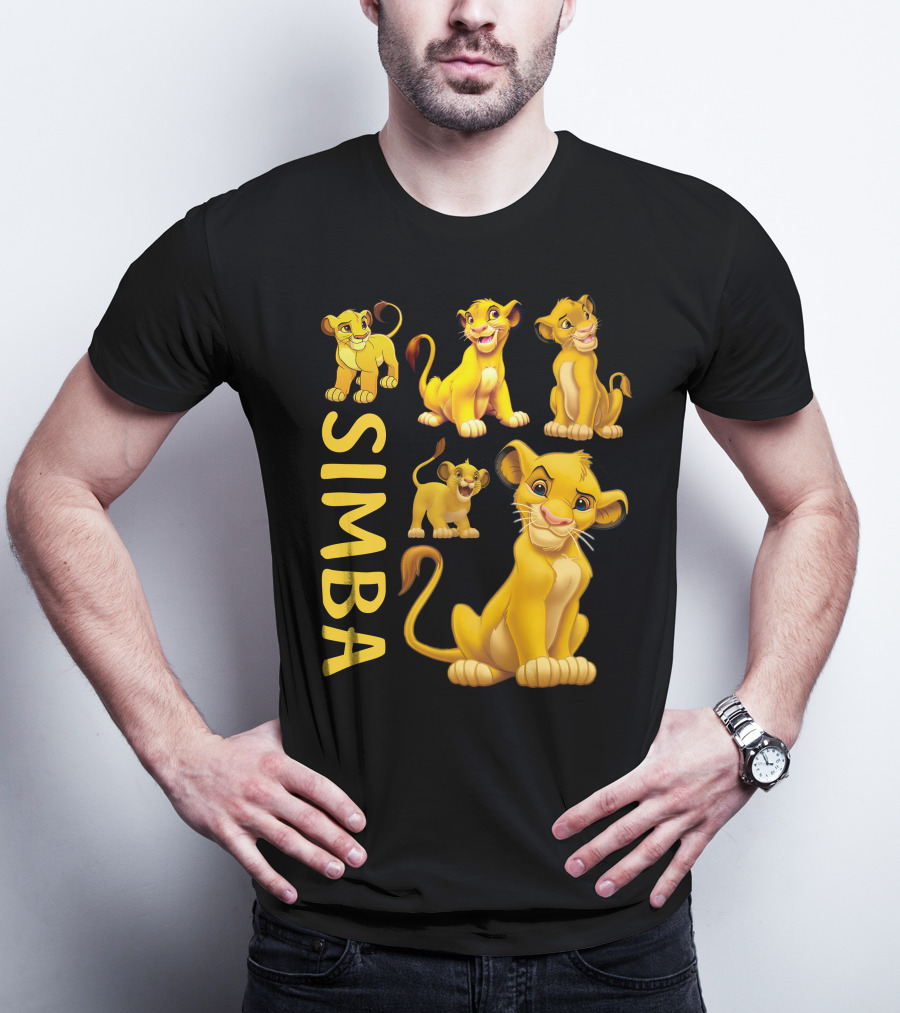 Simba Lion King Cartoon Characters T-Shirt