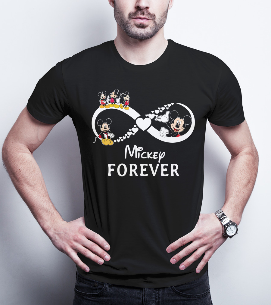 Mickey Forever Infinity Heart Icons T-Shirt