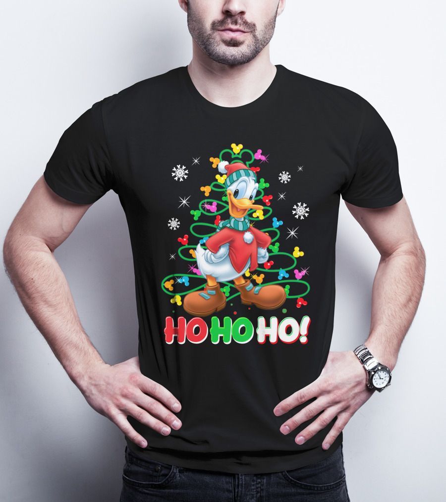 Donald Snowflakes Christmas Ho Ho Ho T-Shirt