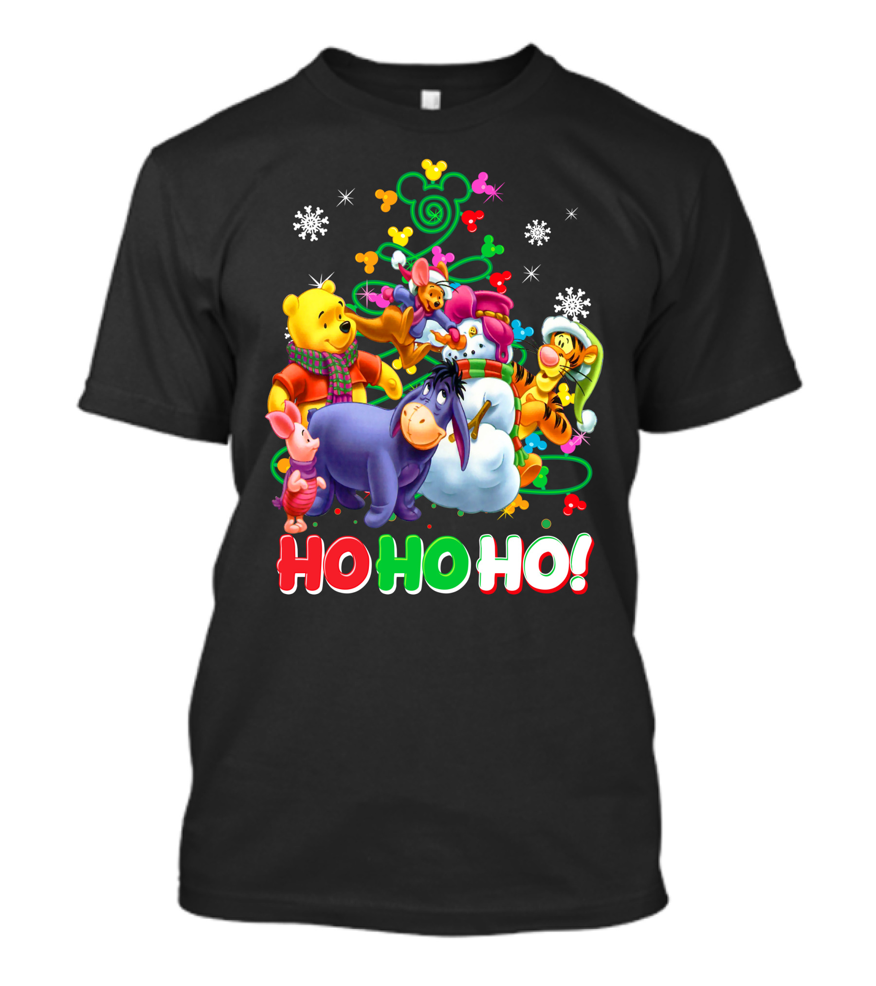 Winnie The Pooh Christmas Ho Ho Ho With Friends T-Shirt