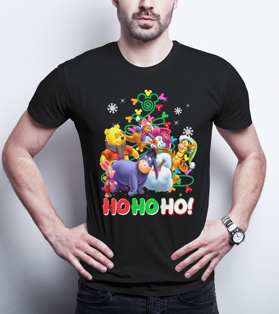Winnie The Pooh Christmas Ho Ho Ho With Friends T-Shirt