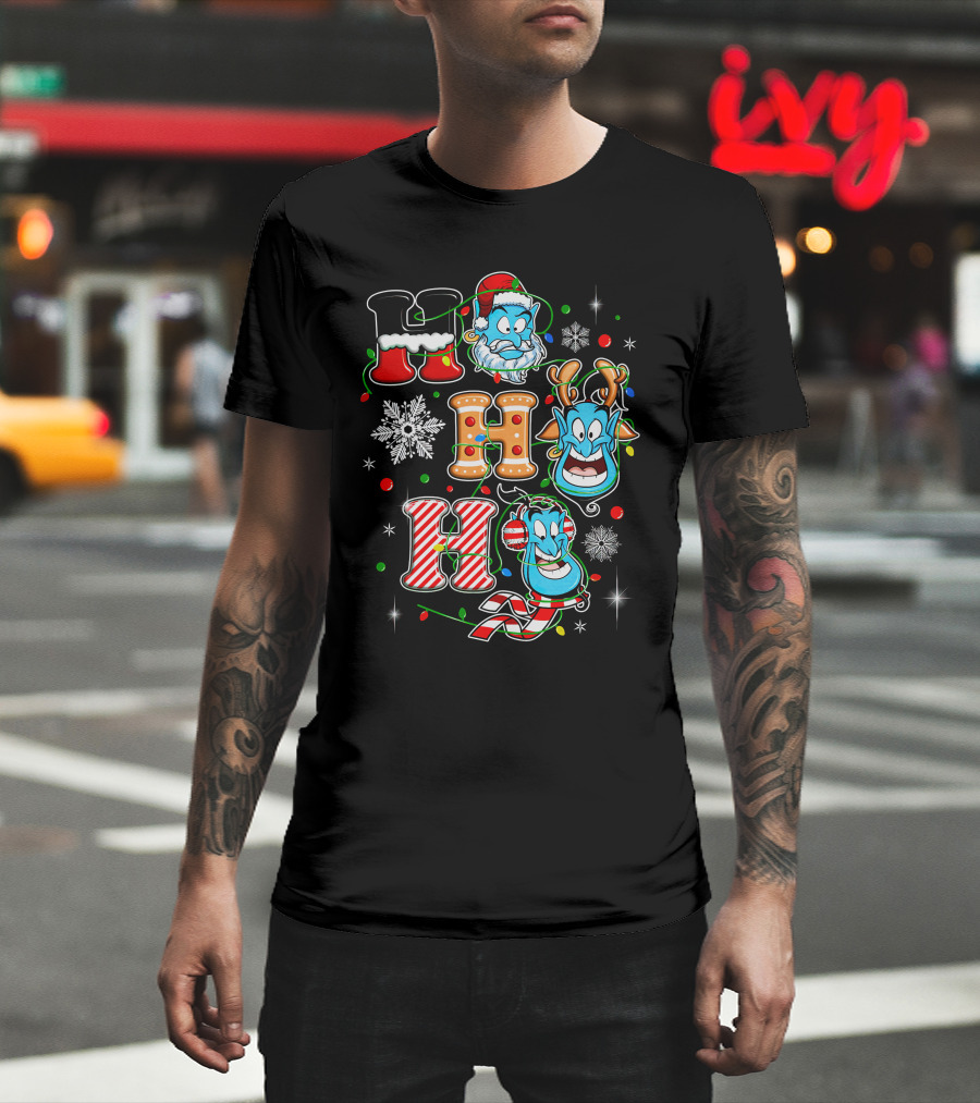 Ho Ho Ho Magic Lamp Holiday Characters T-Shirt
