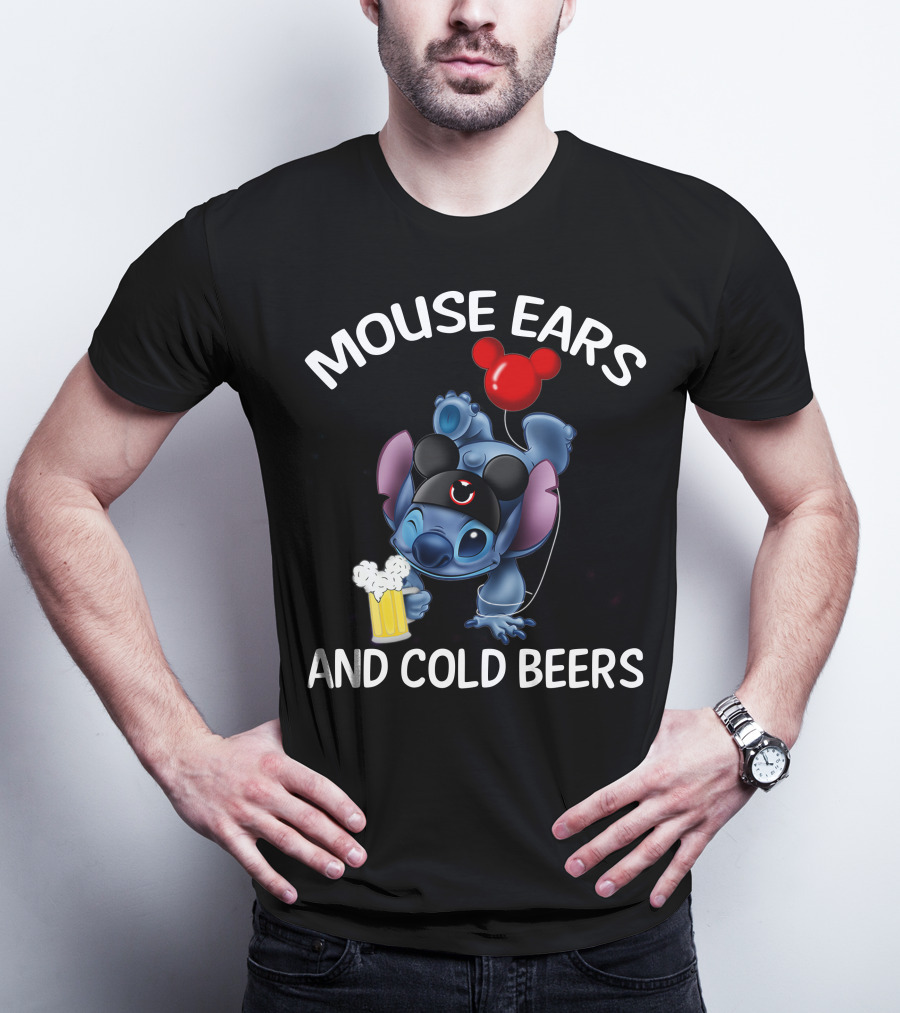 Mouse Ears And Cold Beers Stitch Balloon T-Shirt