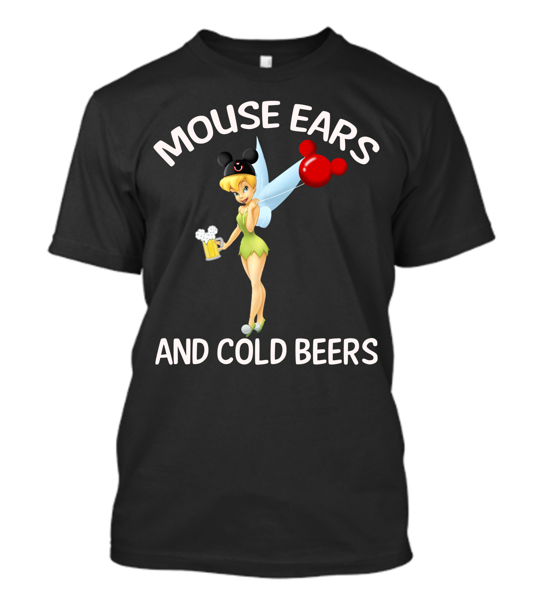 Mouse Ears And Cold Beers Tinker Bell T-Shirt