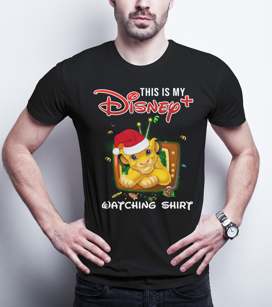 This Is My Disney+ Watching Shirt Simba Christmas T-Shirt