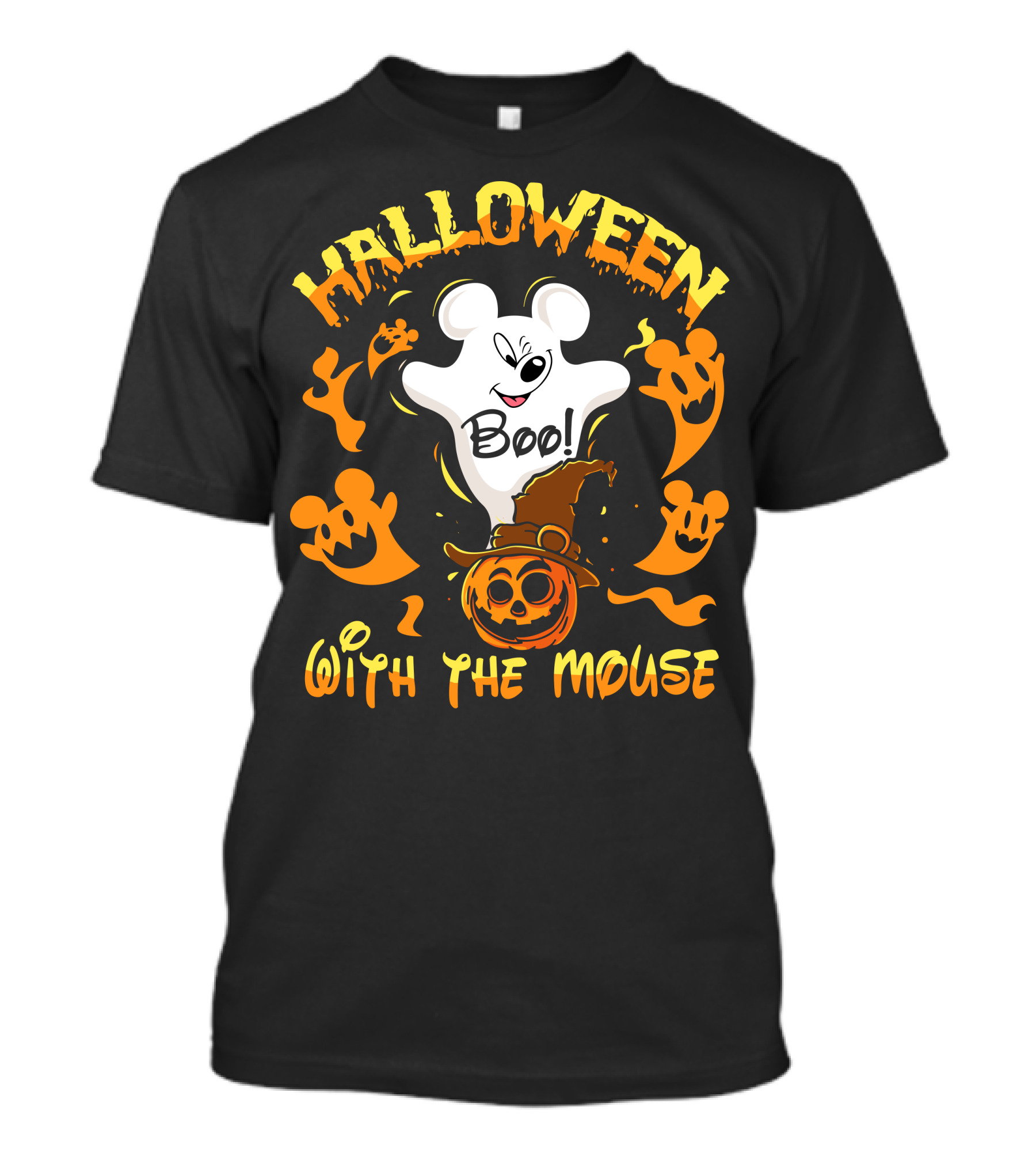 Halloween 21 Boo With The Mouse Ghost And Pumpkin Party T-Shirt