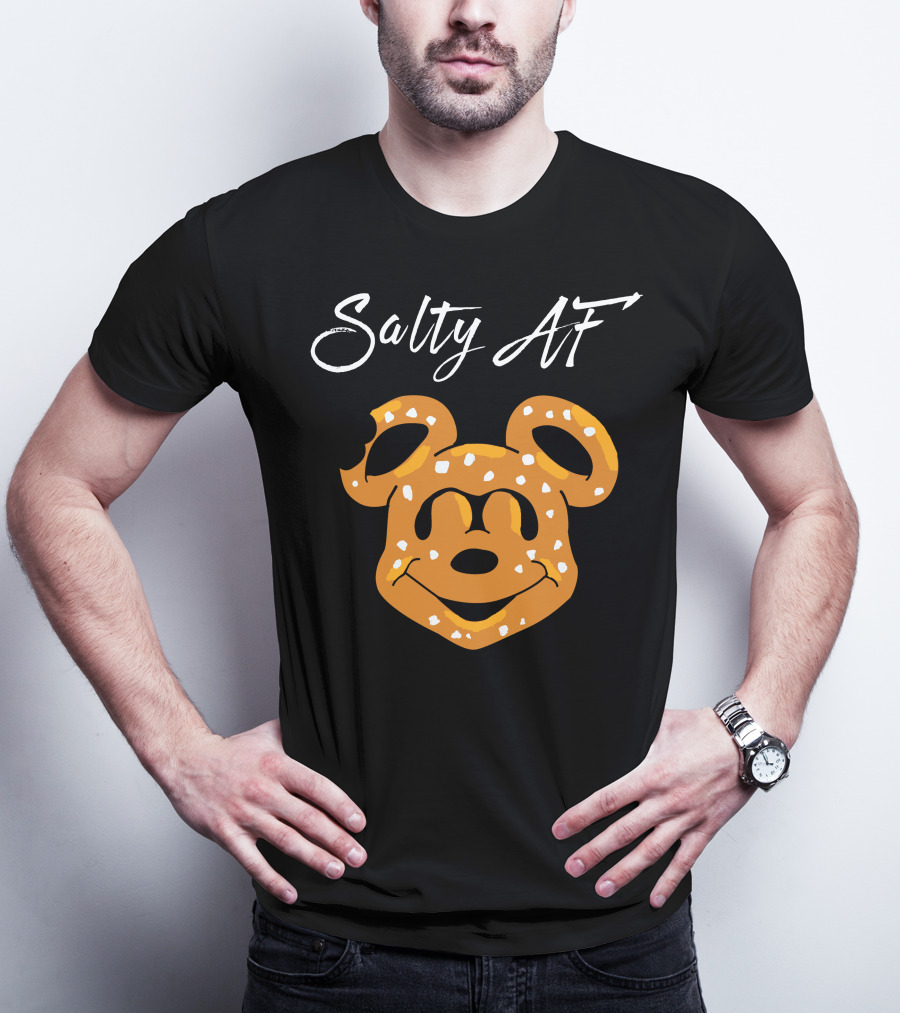 Salty Af Mickey Pretzel Style T-Shirt