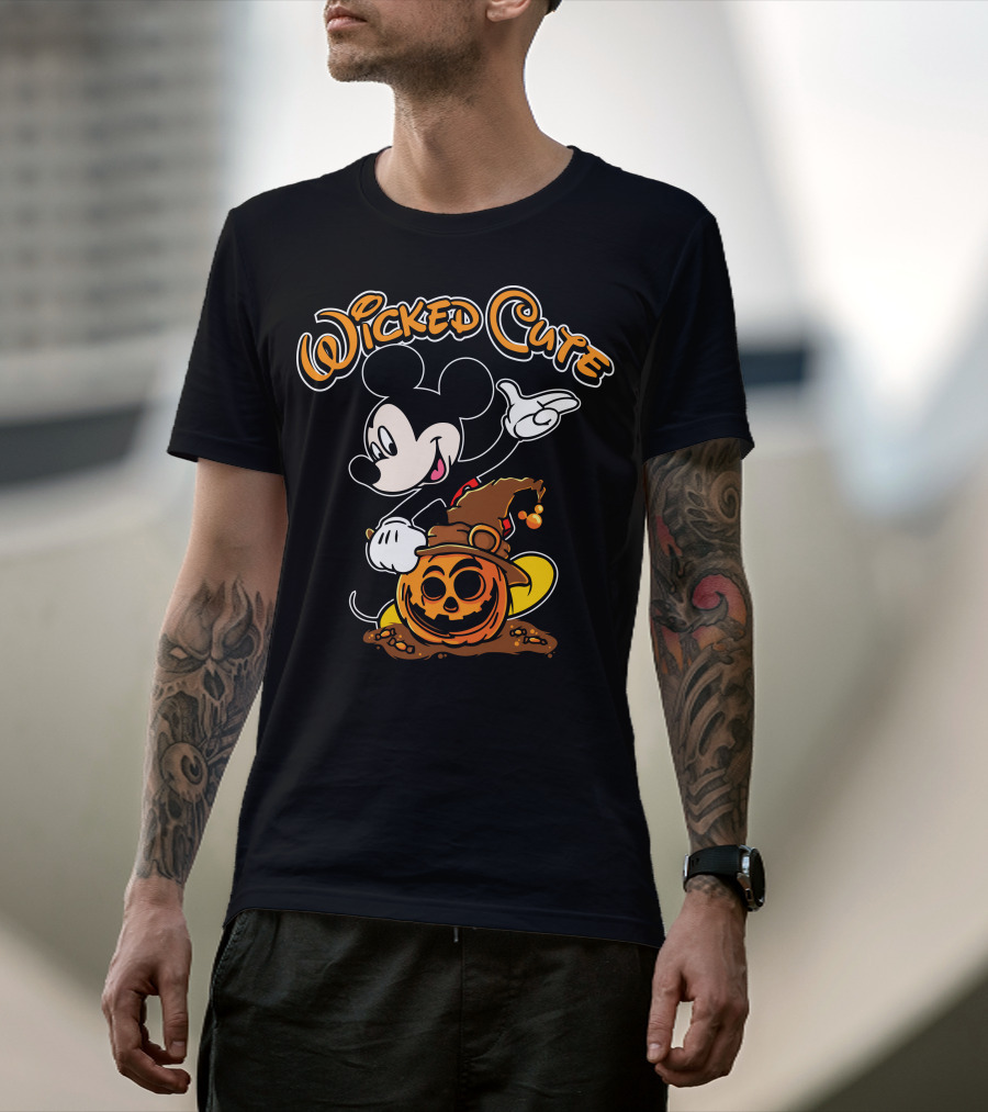 Wicked Cute Halloween 91 Pumpkin Mickey T-Shirt