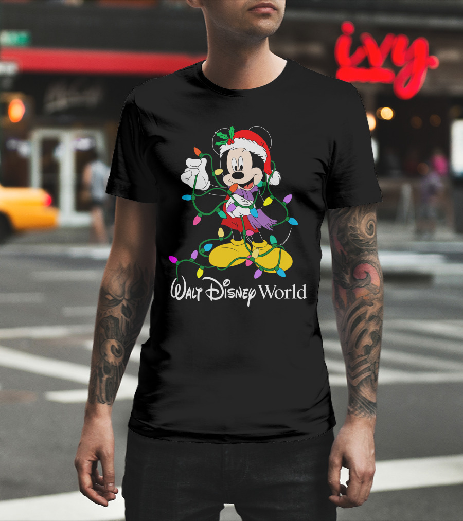 Walt Disney World Mickey Mouse Christmas Lights T-Shirt