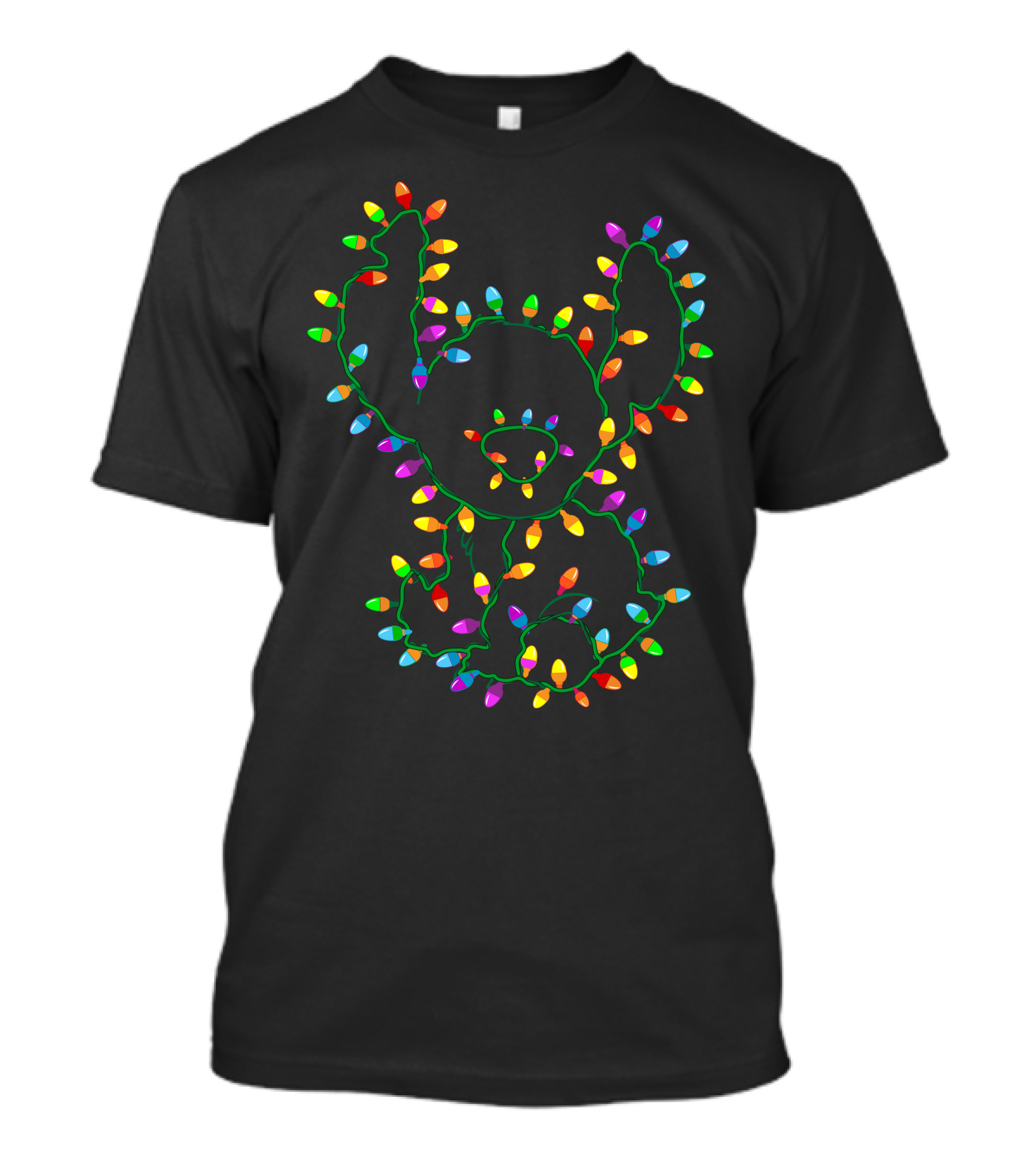 Merry Christmas Festive Lights Ornament T-Shirt