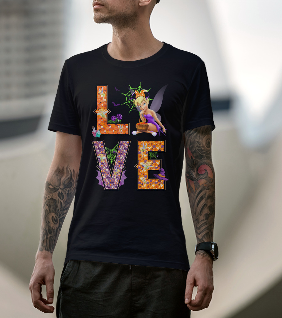 Love Tinkerbell Halloween Theme T-Shirt