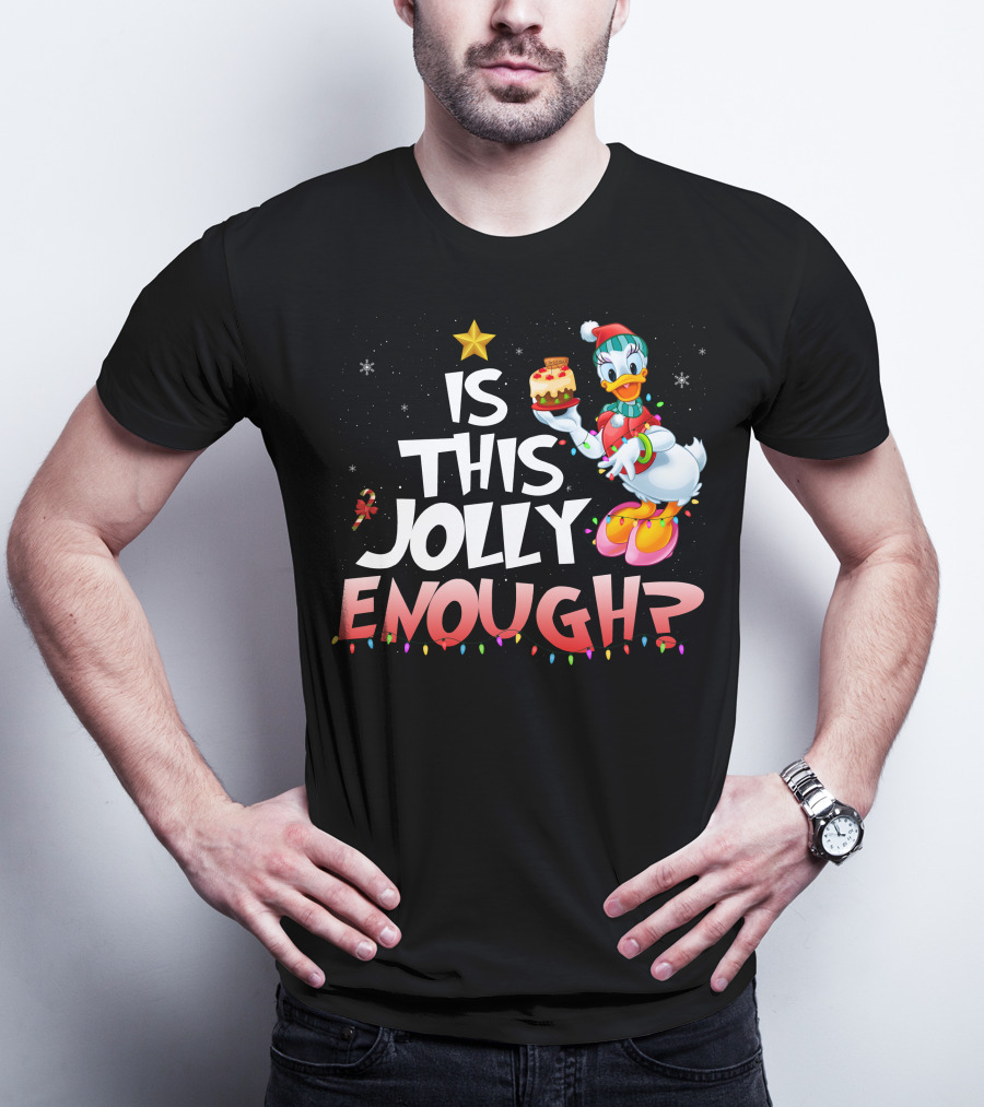 Is This Jolly Enough Daisy Duck Christmas Cake Star T-Shirt
