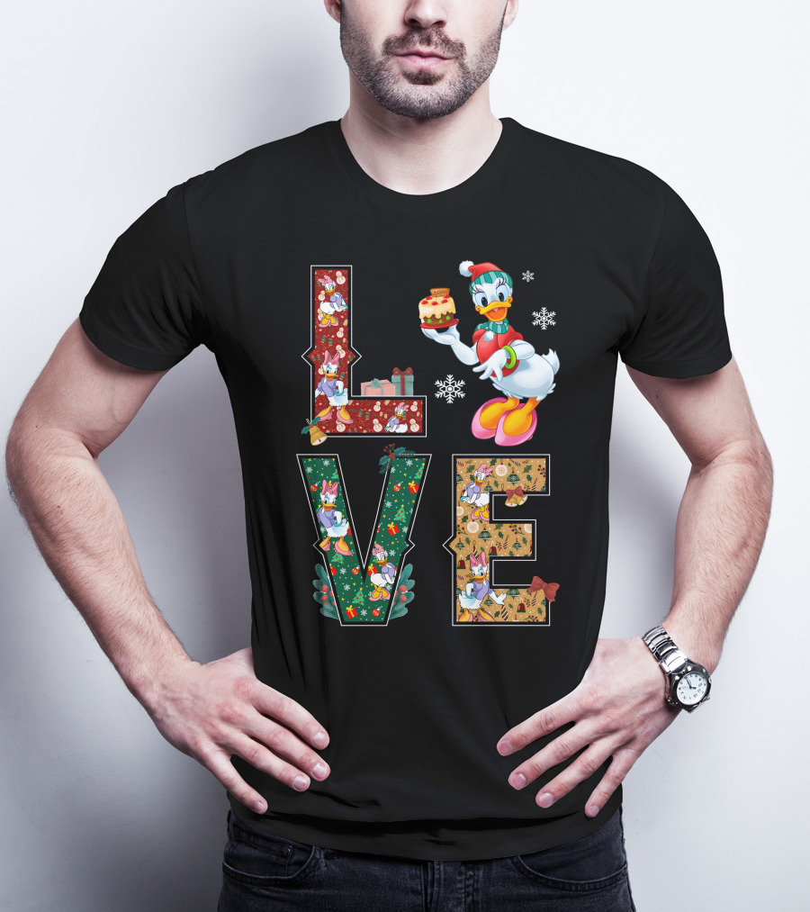 Daisy Duck Christmas Love Holiday Theme T-Shirt