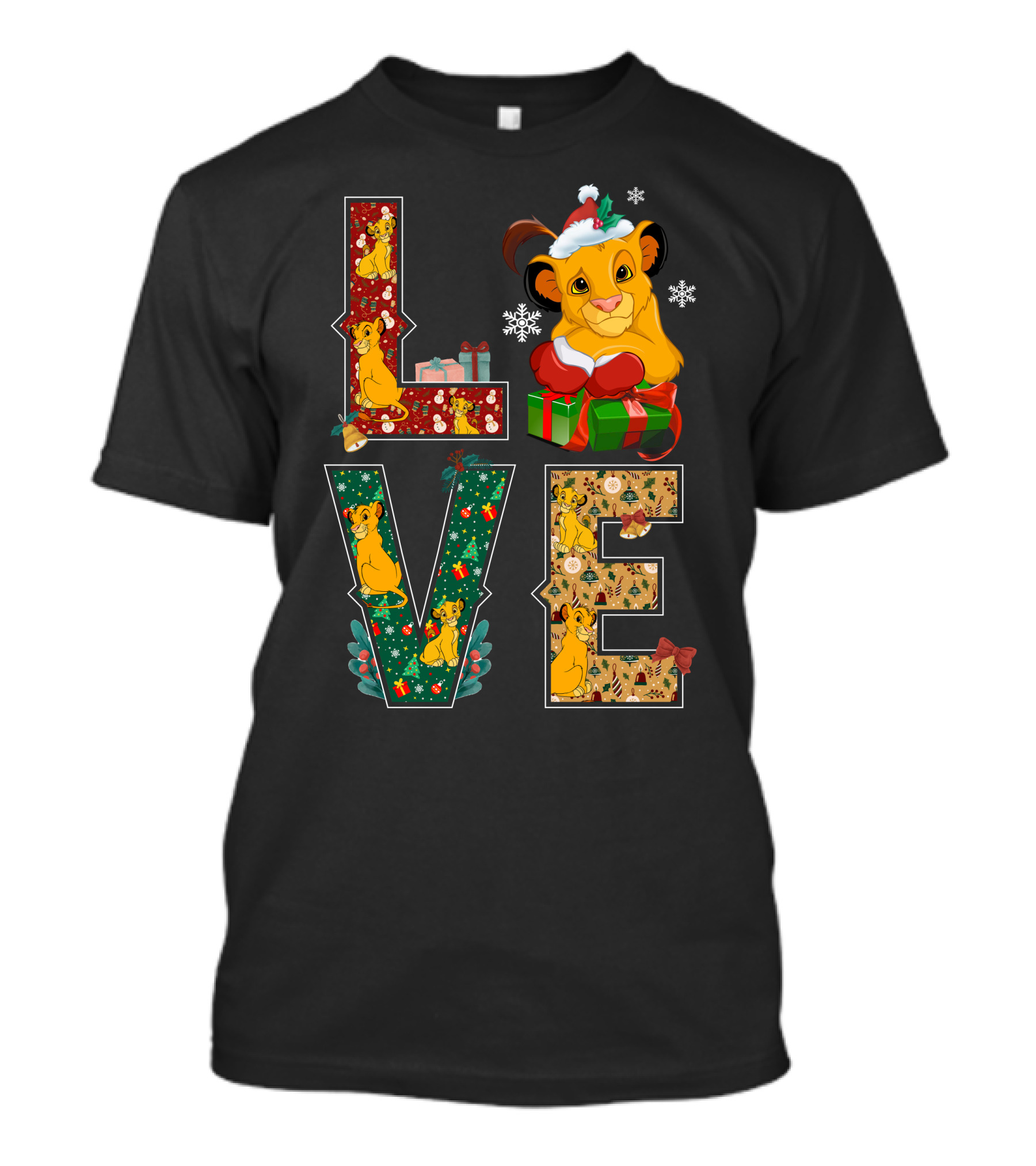 Love Christmas Simba Holiday Gifts And Decorations T-Shirt