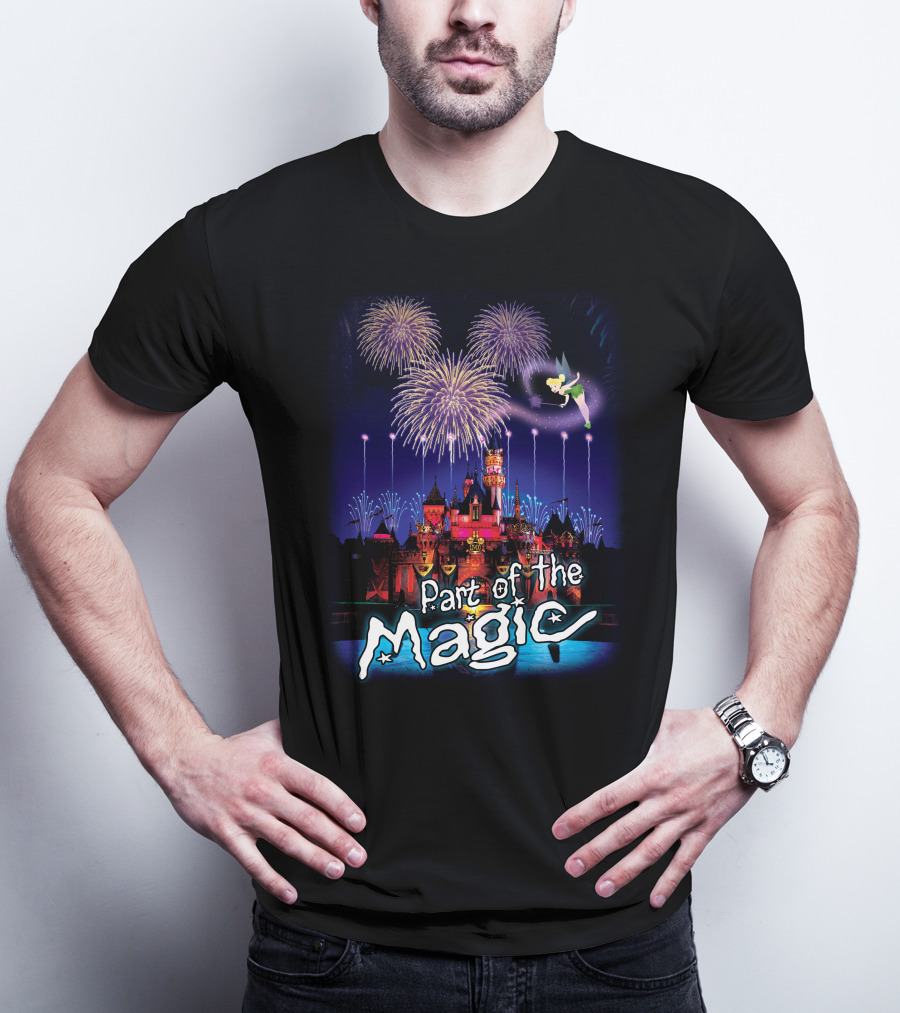 Part Of The Magic Disney Tinker Bell Fireworks Castle T-Shirt