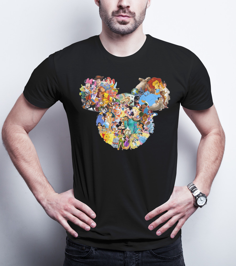 Disney Mickey Mouse Icon With Classic And Modern Characters T-Shirt