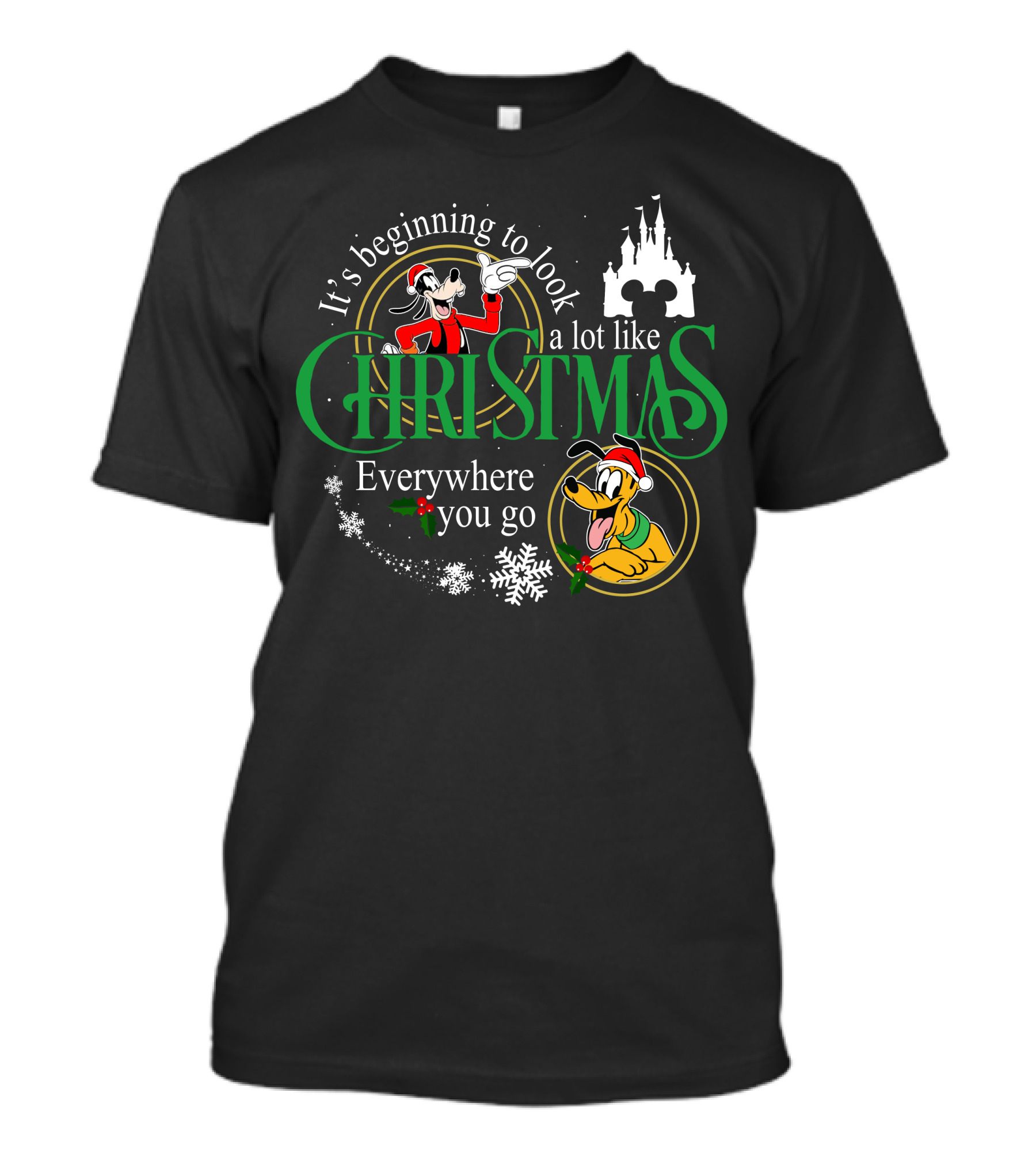 It's Beginning To Look A Lot Like Christmas Everywhere You Go Goofy Pluto T-Shirt