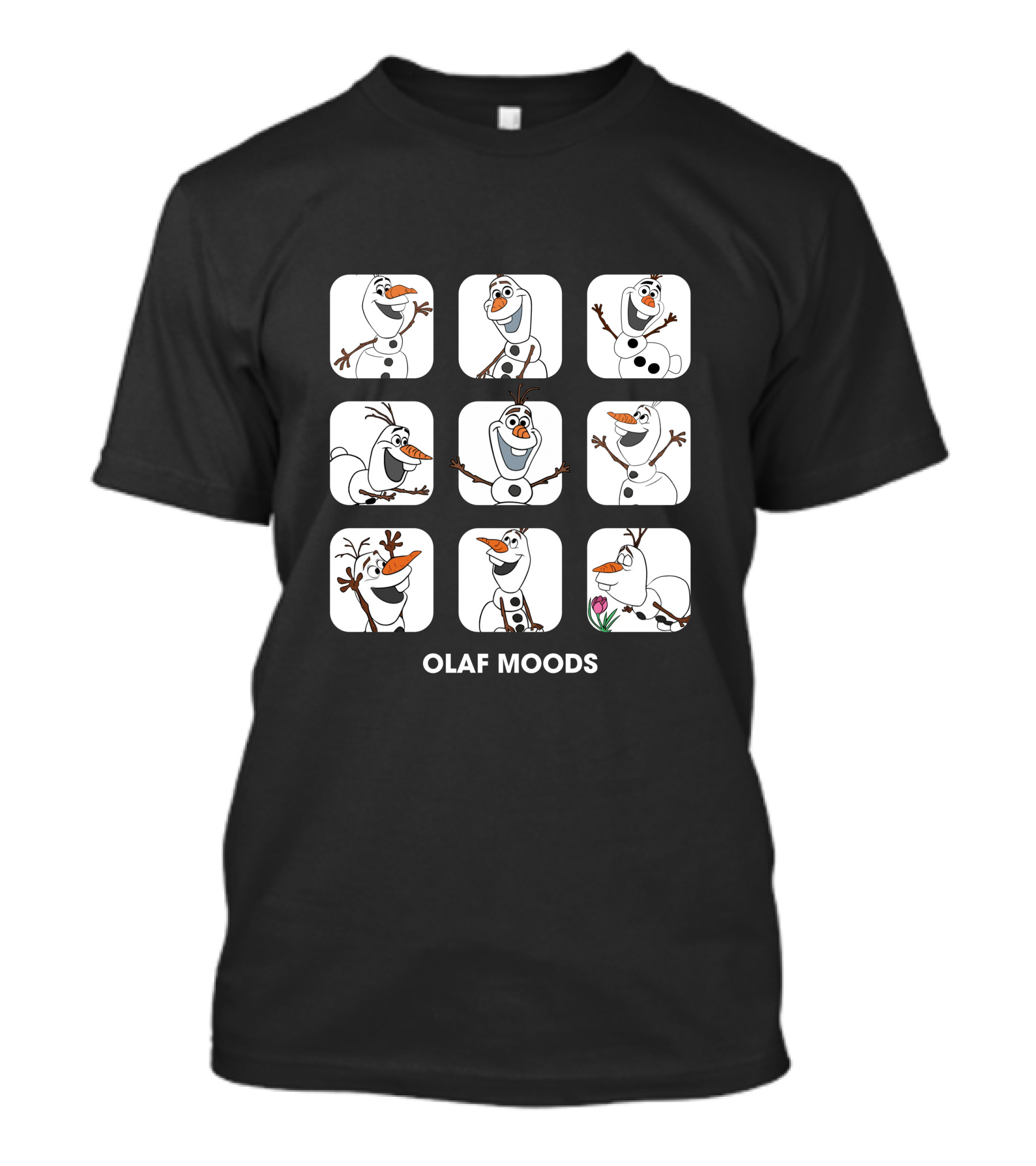 Olaf Moods Disney Frozen Character Faces Collection T-Shirt