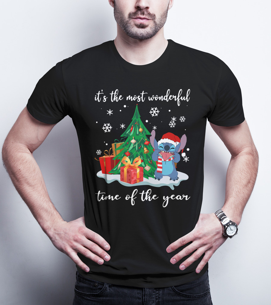 It's The Most Wonderful Time Of The Year Christmas Stitch T-Shirt