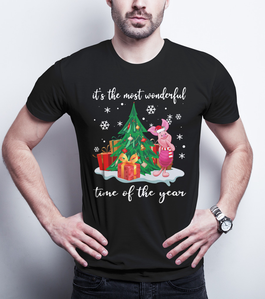 It's The Most Wonderful Time Of The Year Piglet Christmas Tree Gifts T-Shirt