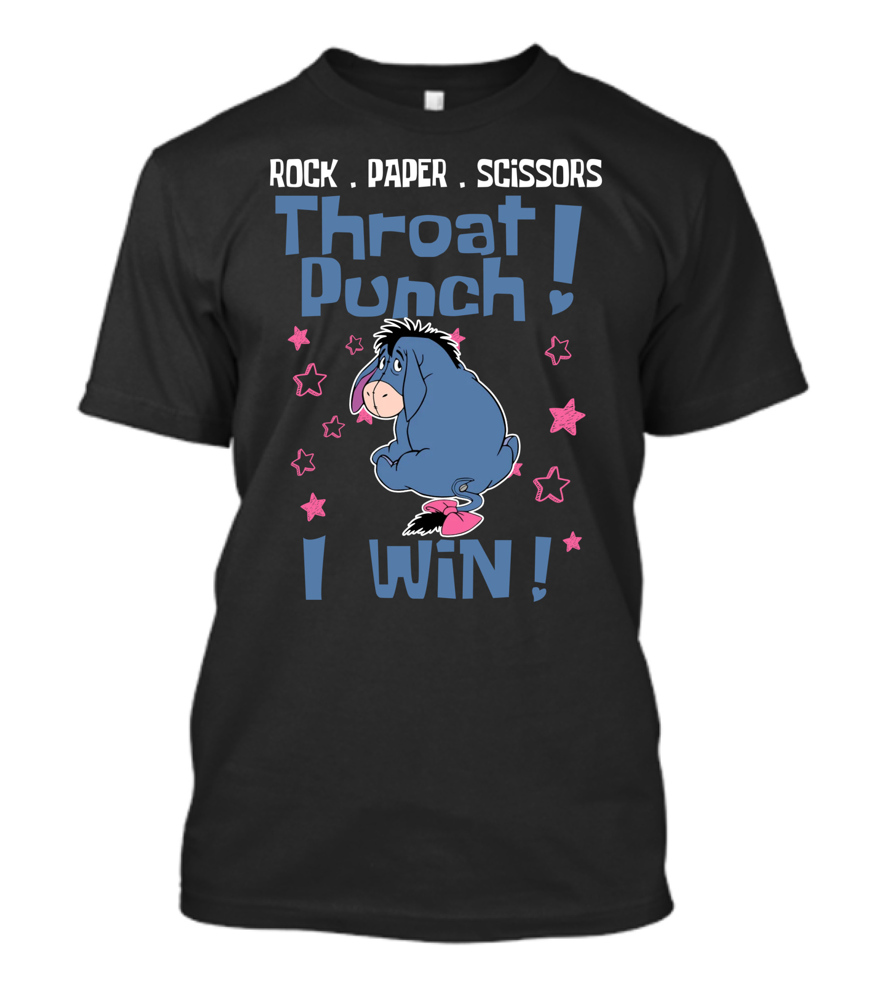Rock Paper Scissors Throat Punch I Win Eeyore T-Shirt