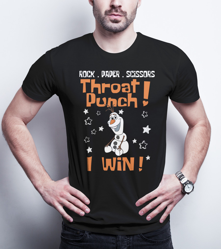 Rock Paper Scissors Throat Punch Olaf I Win T-Shirt