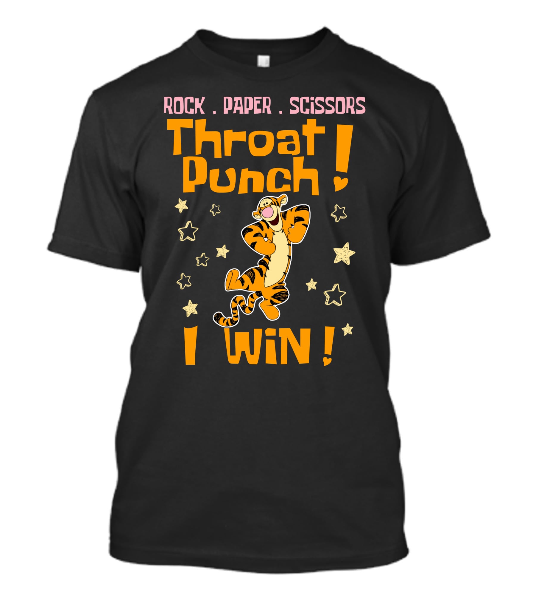 Rock Paper Scissors Throat Punch I Win Tigger T-Shirt