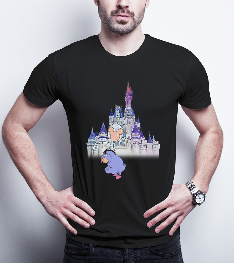 Eeyore Disney Castle Mickey Balloon T-Shirt