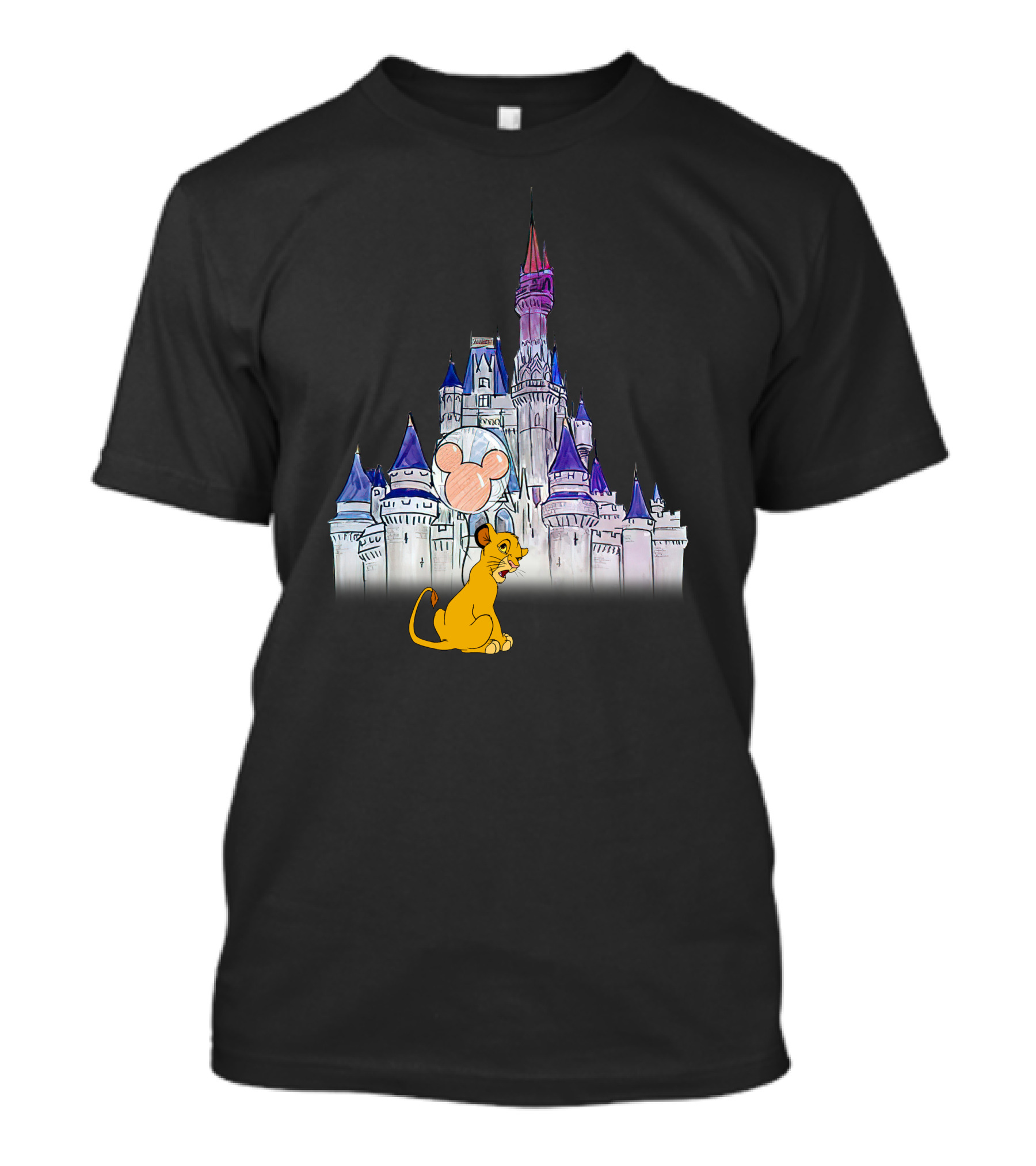 Simba Disney Castle Mickey Balloon T-Shirt