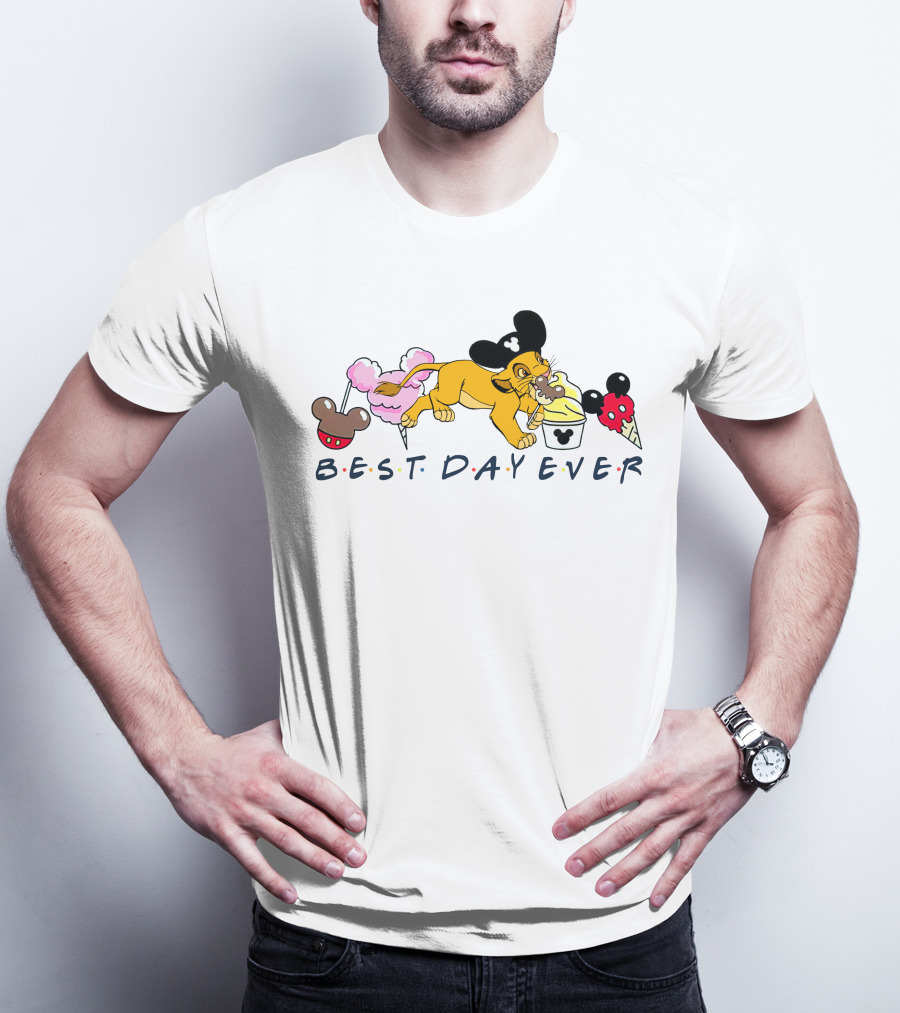Best Day Ever Simba Mickey Ears Ice Cream Treats T-Shirt