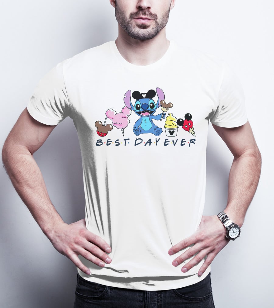 Stitch Best Day Ever With Theme Park Treats And Accessories T-Shirt