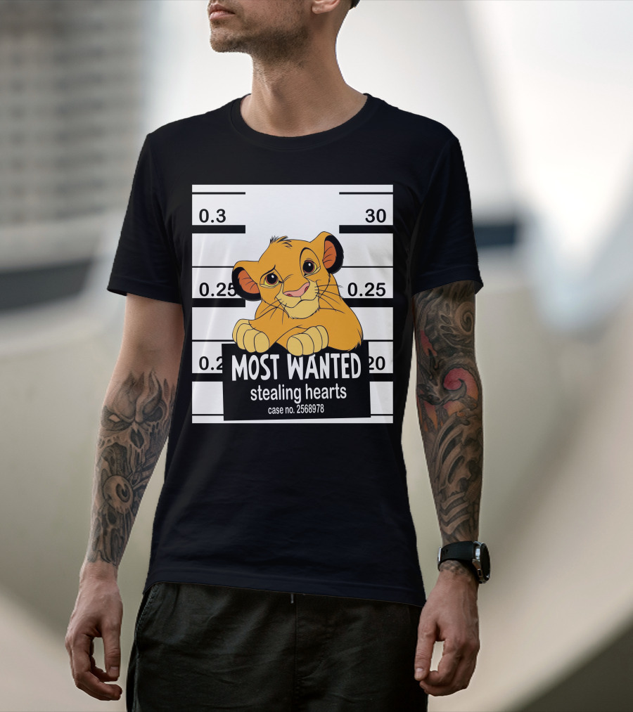 Most Wanted Simba Stealing Hearts Case No. 2568978 T-Shirt