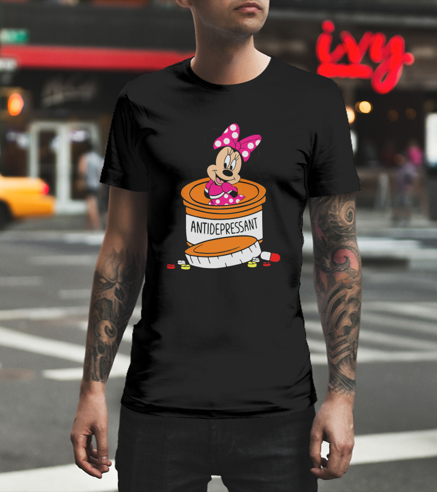 Minnie Antidepressant Pill Bottle T-Shirt